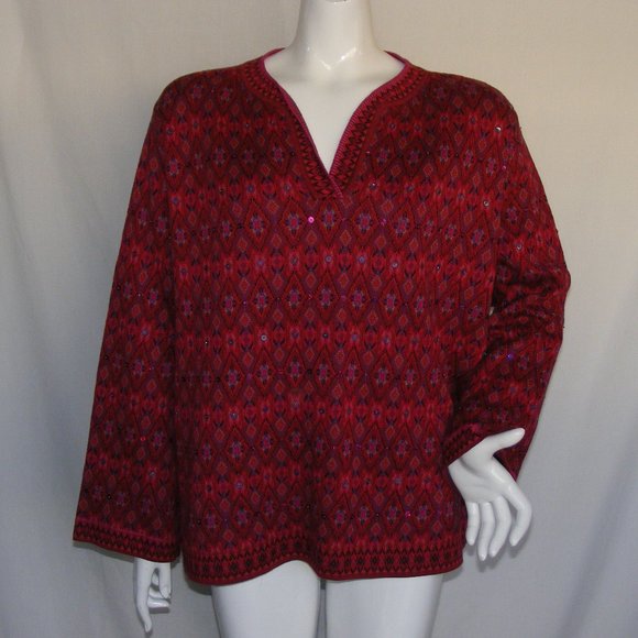 Sigrid Olsen | Sweaters | Sigrid Olsen Sport Sweater 2x Berry Vneck ...